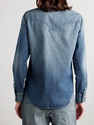 NILI LOTAN Travis Denim Shirt - Blue