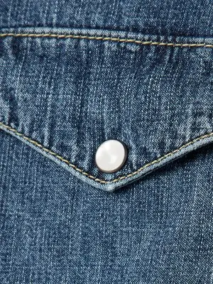 NILI LOTAN Travis Denim Shirt - Blue