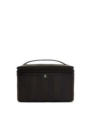 Victoria's Secret Express Train Case With Striped Pattern - Black