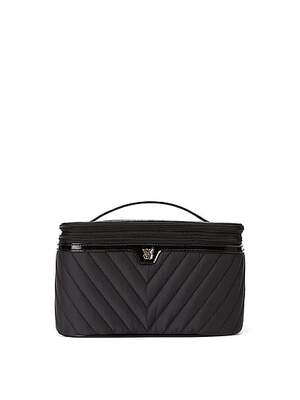 Victoria's Secret Express Train Case With Striped Pattern - Black