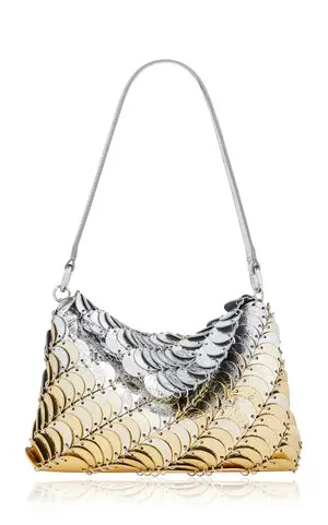 Rabanne Leather Paillette Shoulder Bag