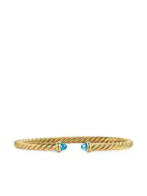 David Yurman 18kt Yellow Cablespira Topaz Cuff - Gold