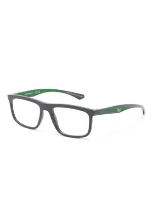 Emporio Armani Rectangle-frame Glasses - Grey