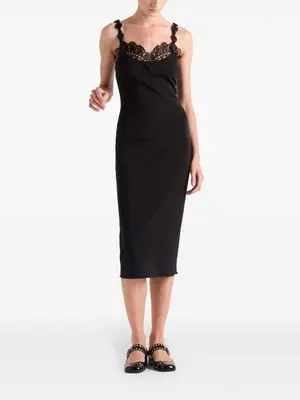 Prada Interlock Crêpe Midi Dress