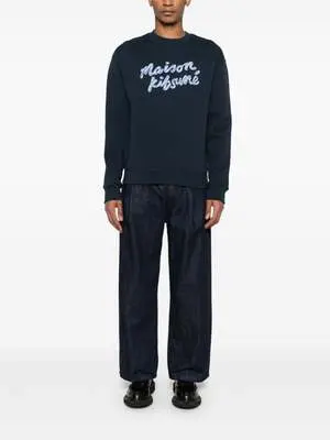 Maison Kitsuné Logo-embroidered Sweatshirt - Blue