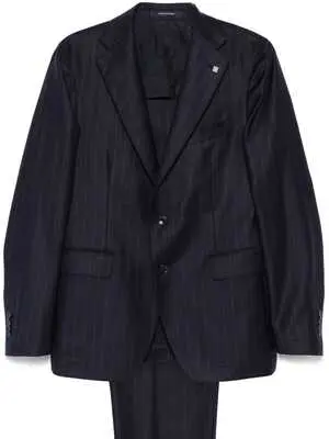 Tagliatore Pinstriped Suit - Blue