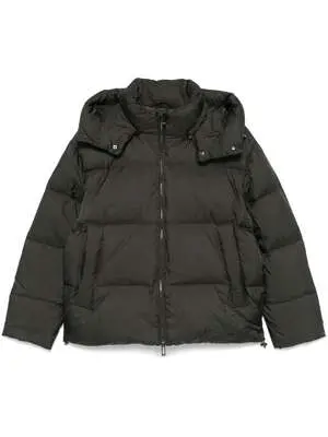 Emporio Armani Logo-lettering Hooded Down Jacket - Green