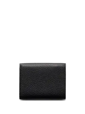 Prada Small Enamel Triangle-logo Wallet - Black