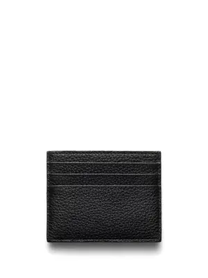 Prada Enamel Triangle-logo Card Holder - Black