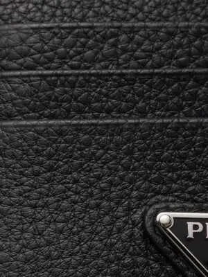 Prada Enamel Triangle-logo Card Holder