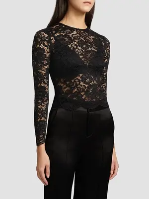 Alice + Olivia Delaina Lace Top