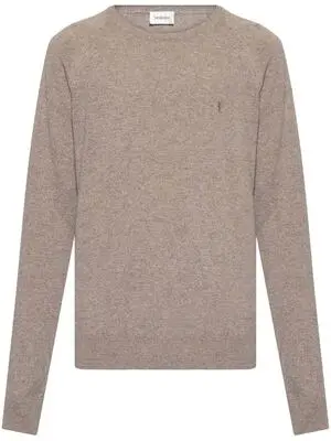 Saint Laurent Round Neck Sweater - Brown