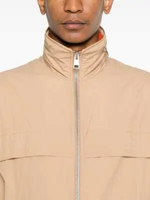 Ami Logo-print Windbreaker - Neutrals