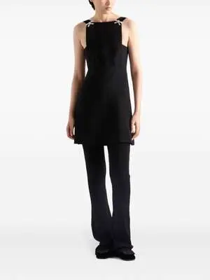 Prada Embroidered Cady Mini Dress