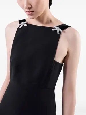 Prada Embroidered Cady Mini Dress