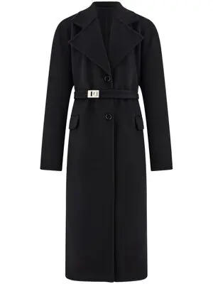 FERRAGAMO Wool-blend Coat - Black