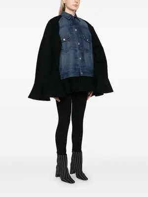 Sacai Denim-panel Cape