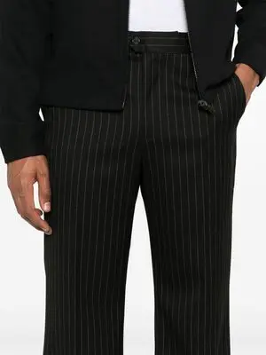 MIDNIGHT RODEO Pinstripe Flared Trousers