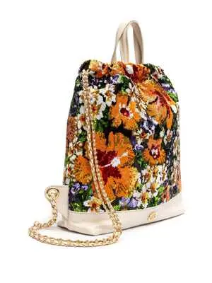 ISLA Sequin-embellished Floral Backpack