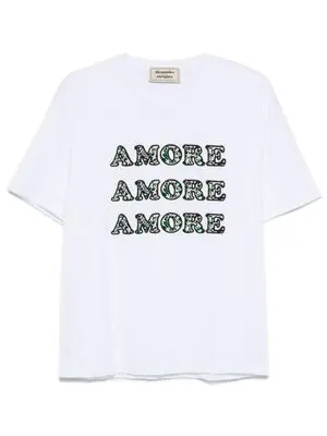 ALESSANDRO ENRIQUEZ Text-embroidered T-shirt