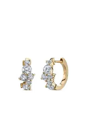 SYDNEY EVAN 14kt Yellow Cocktail Diamond Hoops - Gold
