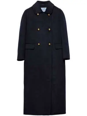 Prada Double-breasted Cashgora Coat