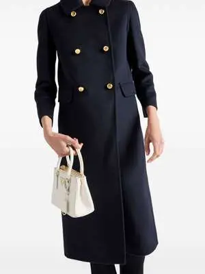 Prada Double-breasted Cashgora Coat
