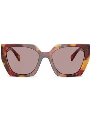Prada Tortoiseshell-effect Sunglasses - Brown