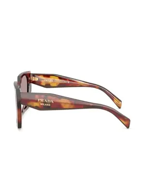 Prada Tortoiseshell-effect Sunglasses - Brown