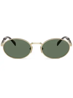 Prada Oval-frame Sunglasses - Gold