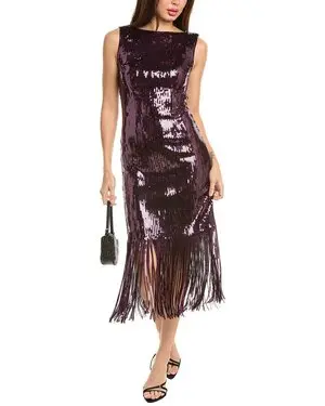 NANETTE NANETTE LEPORE Nanette Nanette Lepore Sequin Midi Dress - Purple