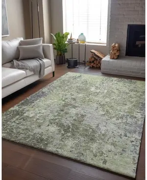 DALYN RUG COMPANY Dalyn Luxury Washable Bresca Bc6 Area Rug, 5' X 7'6 - Green