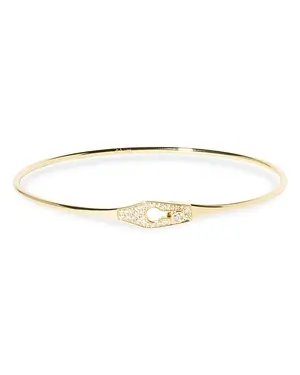 DINH VAN 18k Yellow Serrure Diamond Bangle - Gold