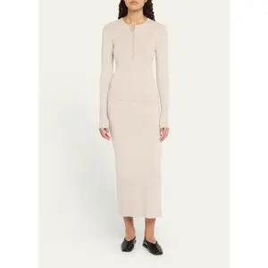 Anna Quan Gia Ribbed Knit Midi Skirt