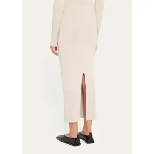 Anna Quan Gia Ribbed Knit Midi Skirt