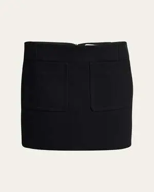 Bottega Veneta Front-pockets Mini Skirt - Nero