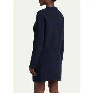 Bottega Veneta Knot-button Boucle Knit Cardigan - Navy