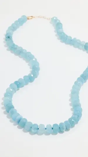Jia Jia 14k Gold Aquamarine Beaded Necklace