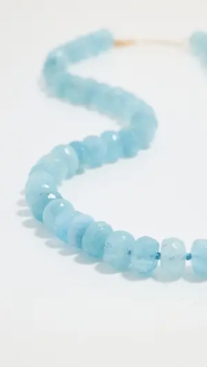 Jia Jia 14k Gold Aquamarine Beaded Necklace