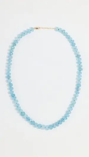 Jia Jia 14k Gold Aquamarine Beaded Necklace