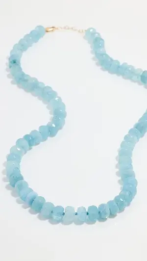 Jia Jia 14k Gold Aquamarine Beaded Necklace