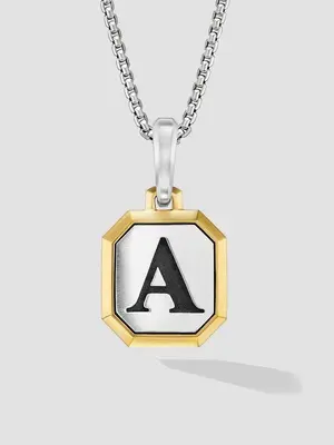David Yurman Initial Amulet In Sterling Silver A Silver
