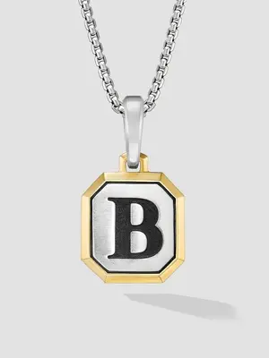 David Yurman Initial Amulet In Sterling Silver B Silver