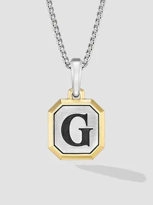 David Yurman Initial Amulet In Sterling Silver G Silver