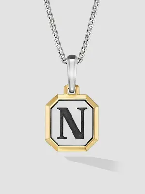 David Yurman Initial Amulet In Sterling Silver N Silver