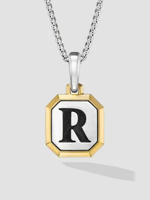 David Yurman Initial Amulet In Sterling Silver R Silver