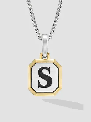 David Yurman Initial Amulet In Sterling Silver S Silver