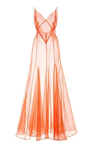 KAMPERETT Lalique Silk Organza Gown - Red