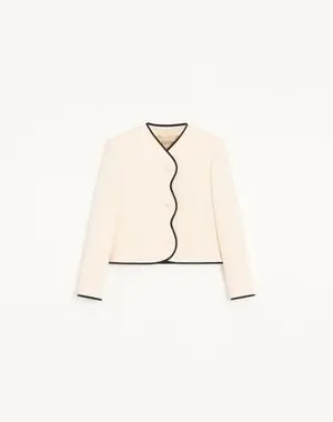 Valentino Garavani Crepe Couture Jacket - Vanilla/black