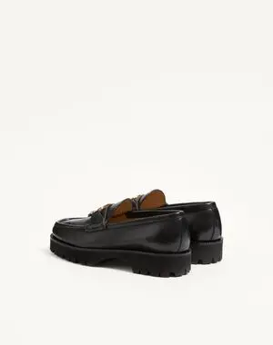 Valentino Garavani Vlogo Signature Buffalo Loafer - Black